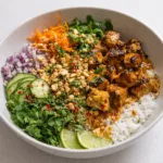 Chicken Satay Spring Roll Bowls: Best 5-Star Dinner in 50 Minutes